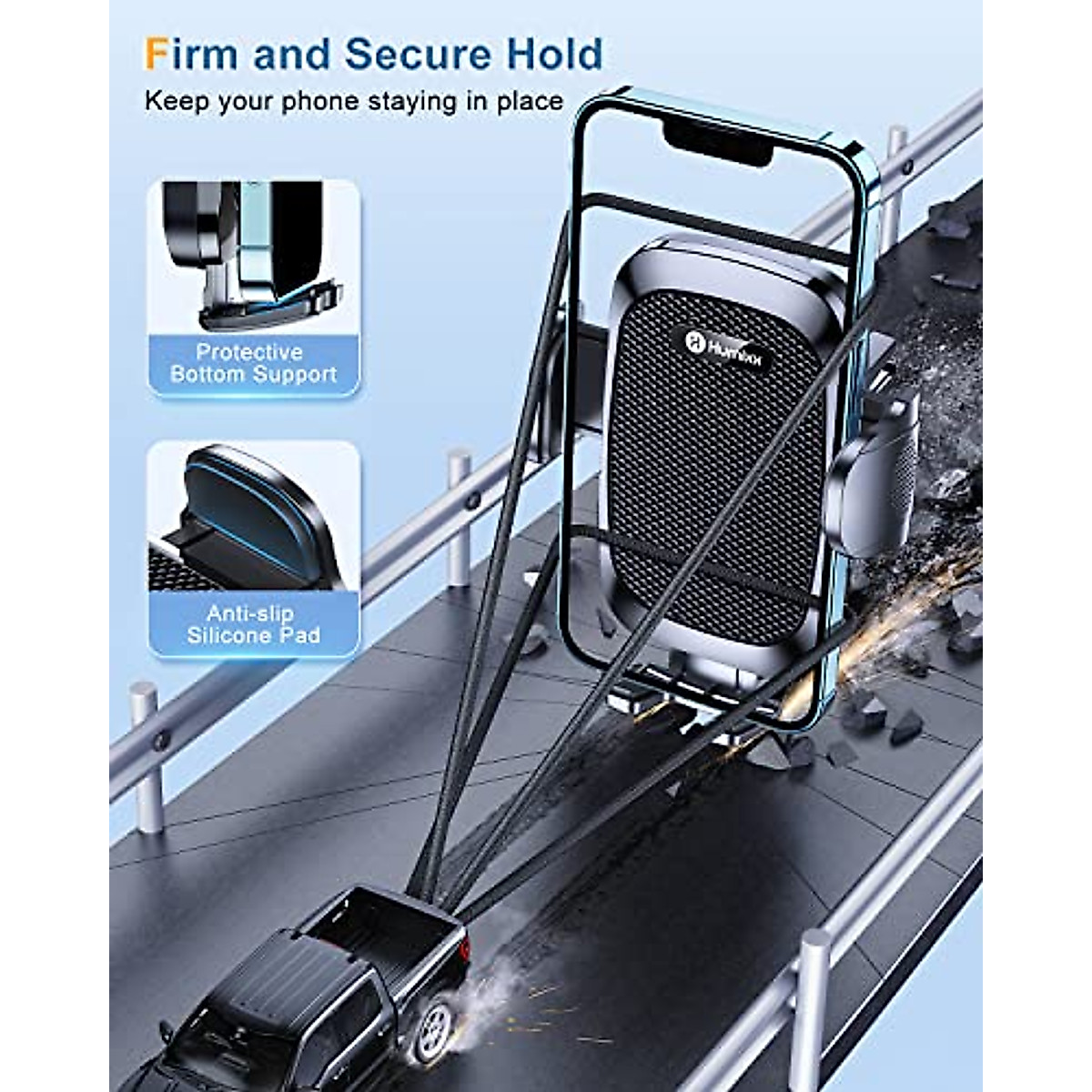 Humixx 【2022 Military-Grade Stability】 Phone Mount for Car Vent Universal Car Phone Holder Mount Hands-Free Cell Phone Holder Car Air Vent for iPhone 13 14 Plus Pro Max Samsung S22 Ultra ＆ All Phones