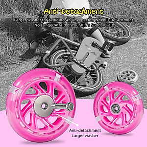 PRUNUS Flash Bike Training Wheels for 14 16 18 20 Inch.Training Wheels for Kids Bike is Heavy Duty.Bicycle Training Wheels is Suitable Single Speed Bike