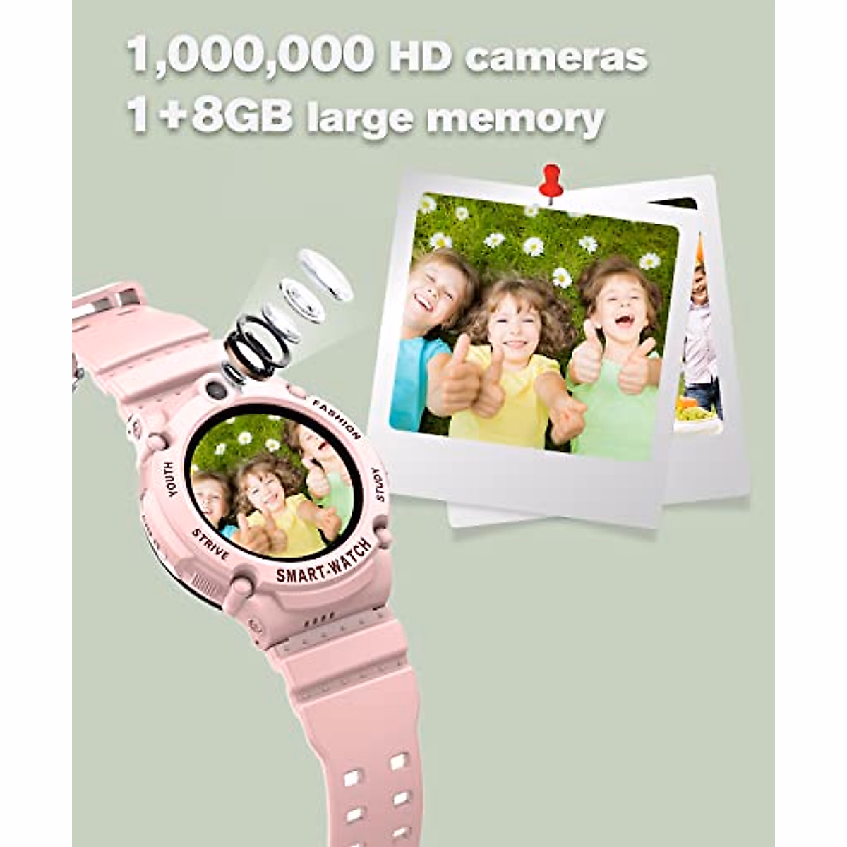 PTHTECHUS Kids Smart Watch with SIM Card, 4G GPS Tracker Watch for Kids, Combines Phone Video Voice and Wi-Fi Call, Wrist Watch Suitable for 8-16 Boys Girls Birthday Gifts