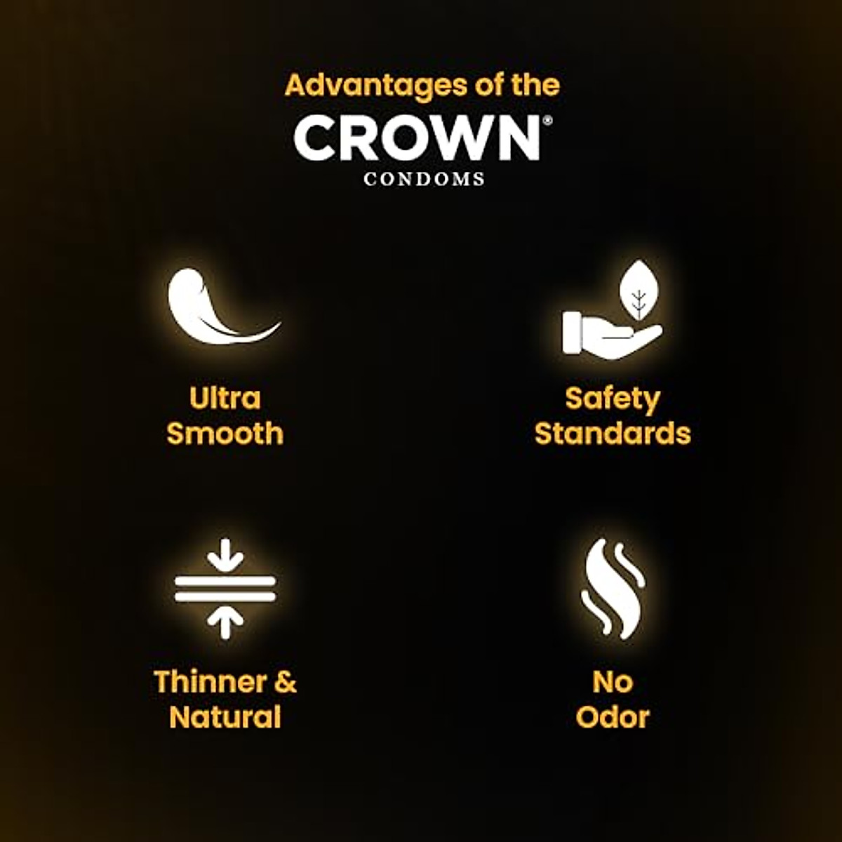 Crown Condoms — 1008 Count — Lubricated Latex Condoms — Bulk 1008 Per Pack