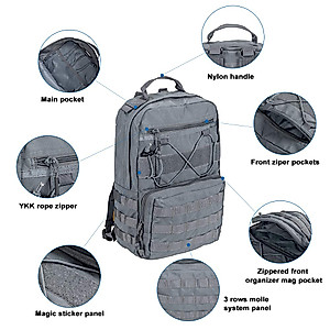 EXCELLENT ELITE SPANKER Outdoor Hydration Backpack Bundle Packs Water Bladder Carrier for 3L Water Bladder(Grey)