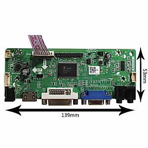 VSDISPLAY HD-MI VGA DVI Audio LCD Controller Board for 21.5" 23.8" 1920x1080 30Pin LCD Screen T215HVN01.0 M215HW03 V1 V2 M215HGE-L23 M215HTN01.1 LM238WF5-SSA1 LM238WF1-SLE3
