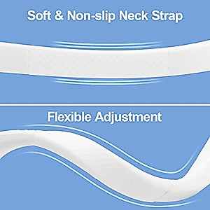 SKD RV Tech Portable Neck Fan, 3600mAh Rechargeable Portable Fan, Hands Free Bladeless Fan, Adjustable Personal Fan with USB Charging 3 Speeds for Kitchen, Office, Outdoor (White)