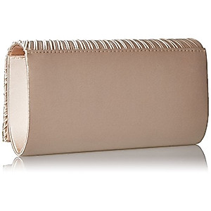 Jessica McClintock womens Chloe Satin Clutch Evening Handbag, Champagne, One Size US