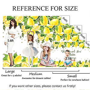 Mocsicka She Found Her Main Squeeze Backdrop Lemon Bridal Shower Lemonade Bachelorette Party Decoration Green Lemon Bride to Be Wedding Engagement Background (7x5ft (82x60 inch))
