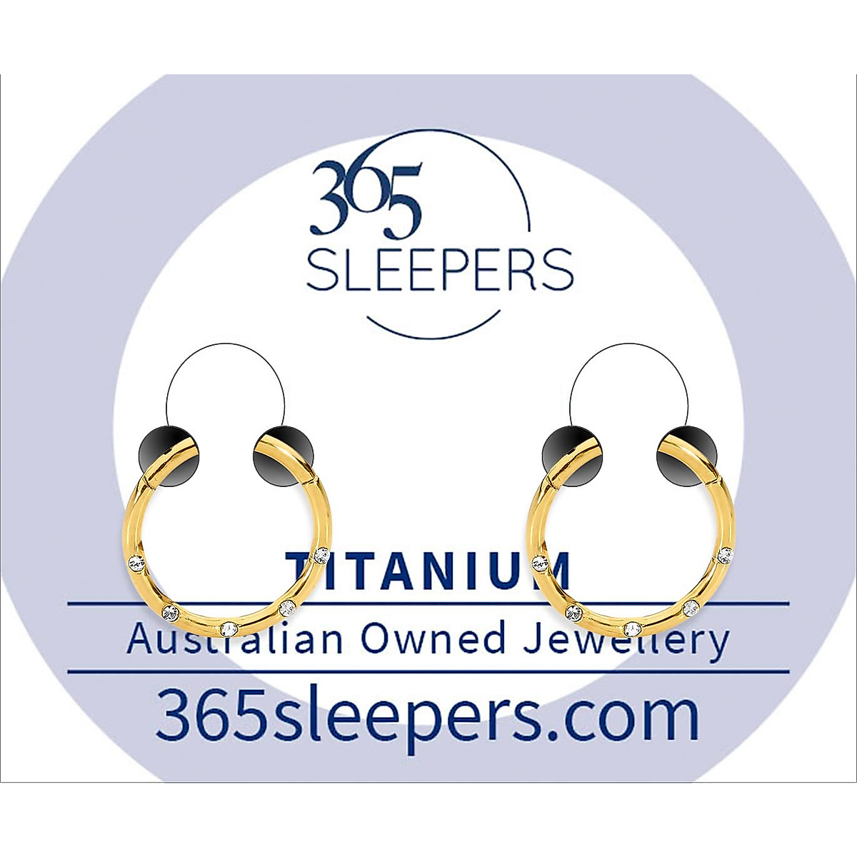 365 SLEEPERS G23 Titanium 16G 8mm 10mm Gem Hinged Hoop Segment Nose Ring Helix Tragus Septum Unisex Earring Body Piercing Jewelry