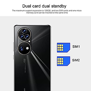 ciciglow P50 Pro Unlocked Smartphone,7.3 Inch HD Screen Unlocked Cell Phone,3GB RAM 32GB ROM,5MP 8MP Dual Camera,4500mAh Battery Smartphone for Android (Black)