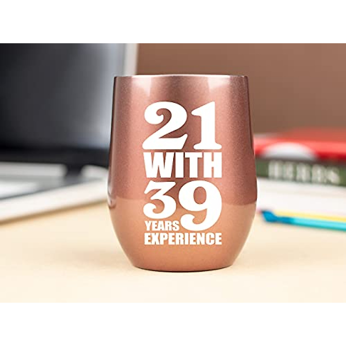 60th Birthday Gifts for Women – 12oz Wine Tumbler Mug – Turning 60, Funny, Unique Gift Idea for Her, Mom