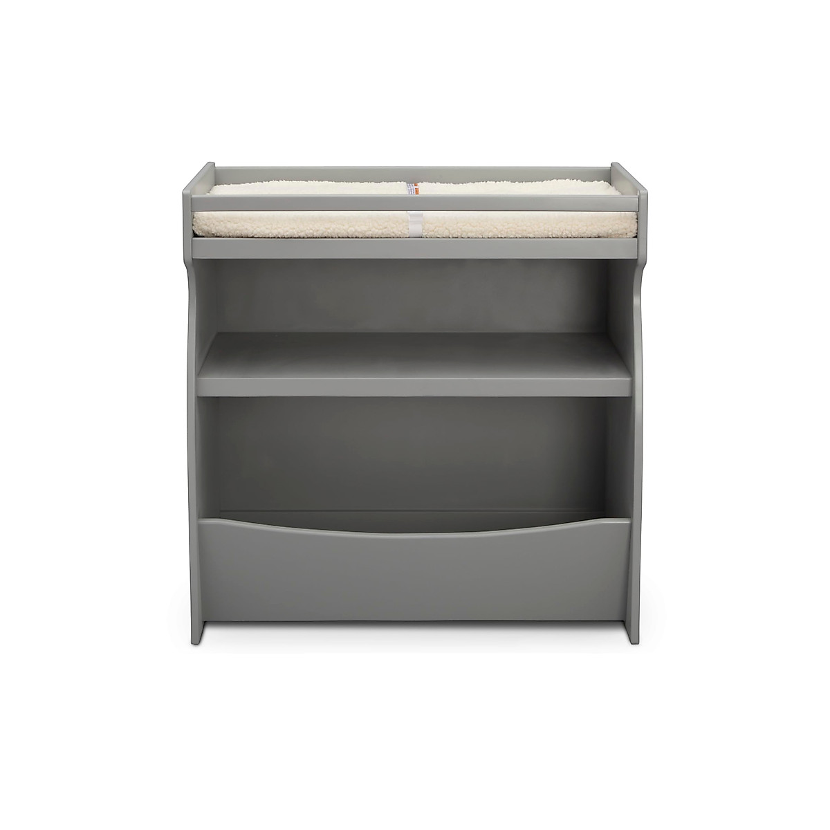 Delta Children 2-in-1 Changing Table and Storage Unit with Changing Pad, Grey