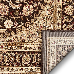 Well Woven Timeless Aviva Traditional French Country Oriental Brown Area Rug 5'3" Round