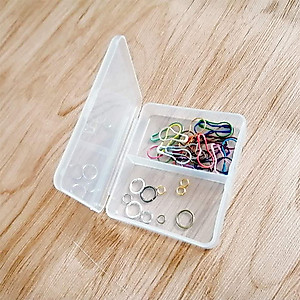 EXCEART 6Pcs Small Storage containers Jewelry Organizer Tray containers with lids Clear Container with lid containers for Beads Craft transperant Container case Pill Box hyaluronic Acid