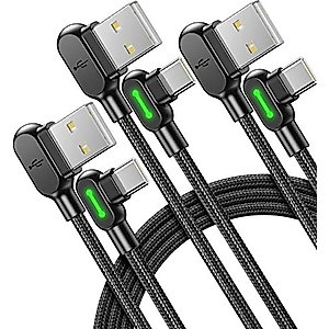 Mcdodo USB C Cable, 【3 Pack 3.1A】 Quick QC 3.0 Fast Charging USB Type C Cable, (1.6+4+10ft) Phone Charger Cord for Samsung Galaxy S21 S20 S10 S9 S8 Plus Note LG Google Pixel OnePlus Huawei Xiaomi etc.