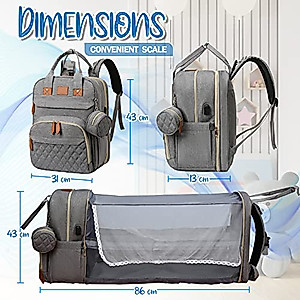 Mowaysers Diaper Bag with Changing Station – Diaper Bag Backpack Baby Changing Station – Multifunction Waterproof Diaper Backpack with Pacifier Case, Stroller Straps – Comfortable and Modern (Red)