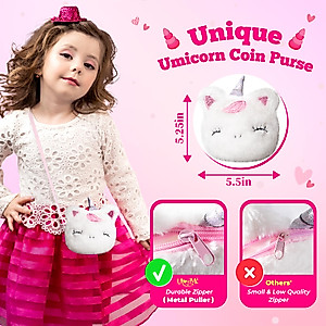 ULOVEME Kids Washable Makeup Kit for Girls 4-6 with Small Coin Purse(5.5x5.25in) - Real, Non Toxic Makeup for Little Girls - Umicorns Gifts for Girls