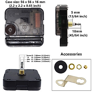TIKROUND Include Hands Quartz DIY 12888 Wall Clock Movement Mechanism Battery Operated DIY Repair Parts Replacement
