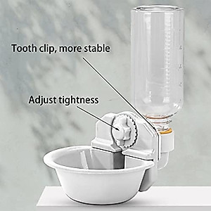 Rabbit Water Bottle,17oz Hanging Water Fountain Automatic Dispenser Water Feeder Bowl Detachable No Leak for Bunny Chinchilla Guinea Pig Hedgehog Hamsters Ferret Small Animal