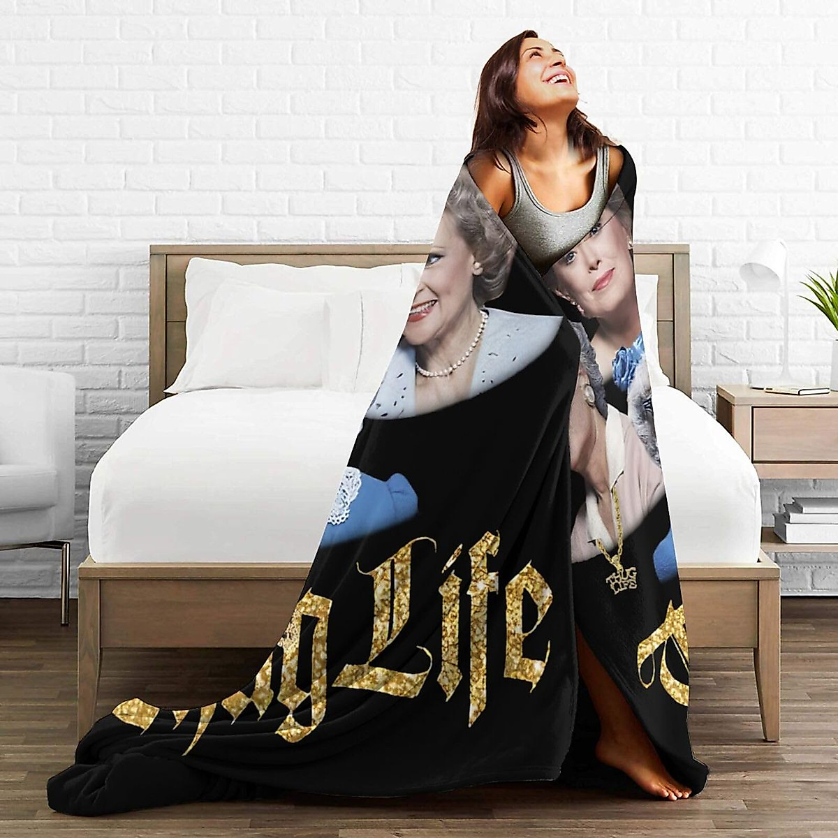 PSORILAX The Golden Movie Girls Flannel Fleece Plush Throw Blanket, Blanket for Couch Bed and Sofa 50"x40"