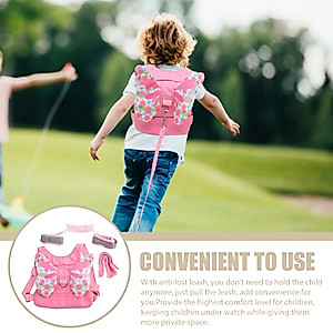 BESPORTBLE 1 Set of Kids Safety Harness Leash Toddler Leash Walking Harness Wristband Assistant Strap Back Belts for Girls (Pink) Toddler Harness with Leash