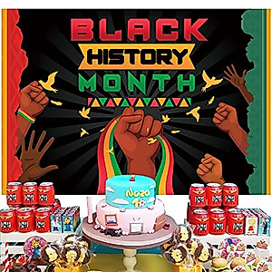 Black History Month Backdrop,African American BHM Worthwhile Festival Background for Black History Month Party Decoration(5 x3FT)