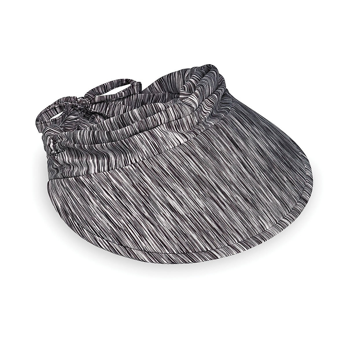 Wallaroo Hat Company Women’s Aqua Sun Visor – Packable Design and Adjustable Sizing for Medium Crown Sizes – Functional Water Friendly Visor for Beach, Poolside and Adventures (Black Combo)