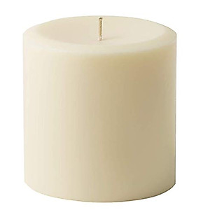 Mister Candle - Vanilla Scented Ivory Pillar Candle, Handmade (4" x 4")