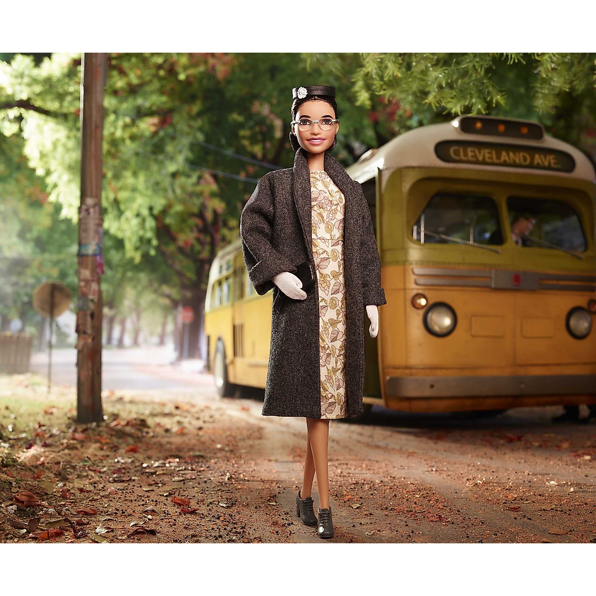Barbie Inspiring Women Series Rosa Parks Collectible Barbie Doll, Wearing Fashion and Accessories, with Doll Stand and Certificate of Authenticity