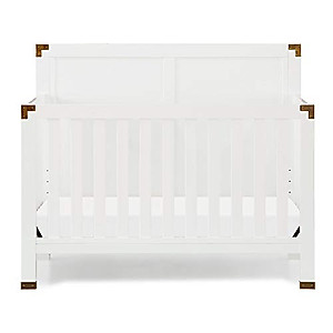 Baby Relax Miles 5-in-1 Convertible Crib, Nursery Furniture, Classic White