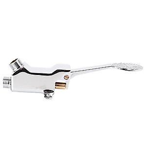 Mallofusa Single Foot Pedal Water Valve Copper Bathroom Faucet for Basin Water Tap, Silver