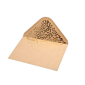 50 Pack Congratulations Card – Elegant Greeting Cards With ‘’Congratulations’’ Embossed In Gold Foil Letters – For Engagement, Graduation, Wedding - 52 Kraft Envelopes Included - 4" x 6" (Black)