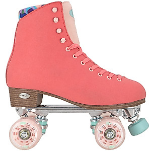 VNLA Parfait Outdoor Roller Skates for Women | Stylish Design, Comfortable, and Durable Quad Skates | Coral, Ladies 6