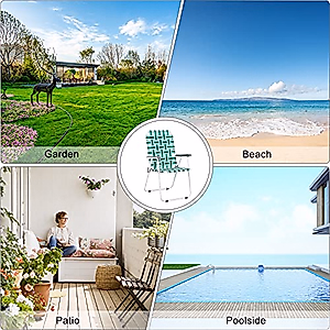 AFFAVON Webbed Patio Lawn Chairs Beach Chairs 2 Packs - Lightweight, Sturdy, Comfortable, Portable, and Stylish Folding Chairs for Yard, Garden (Light Green)