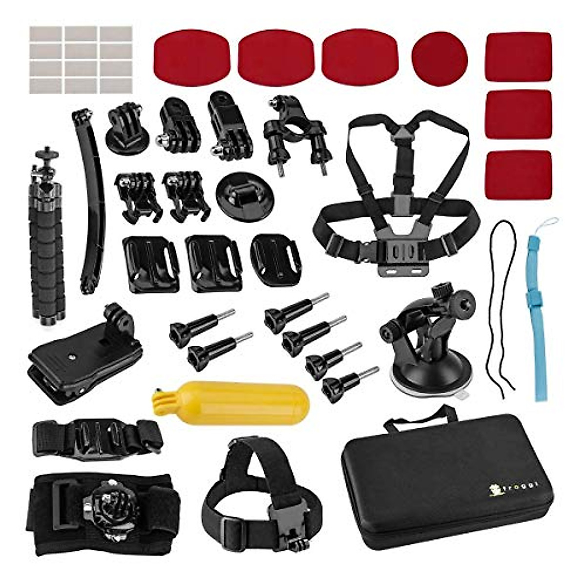 GoPro HERO9 Black, Sports and Action Camera Bundle with Froggi Accessory Kit, 64GB microSD Card, 1080p