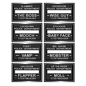 Beistle Speakeasy Mug Shot Photo Fun Signs