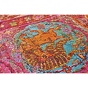 Unique Loom Baracoa Collection Area Rug - Rumba (8' 4" x 10' Rectangle, Red/ Brown)