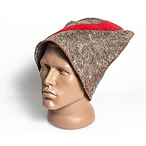 Sauna banya hat Woo for Men - Sauna hat to Protect Hair - Russian banya hat - Easter Sale Wool Felt Papakha Kubanka Cossack Ukrainian Warrior cosplayers