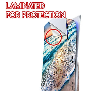 ITS A Skin Skins Compatible with Sony Playstation 5 Console Disc Edition - Protective Decal Overlay Stickers wrap Cover - Sunset on Beach