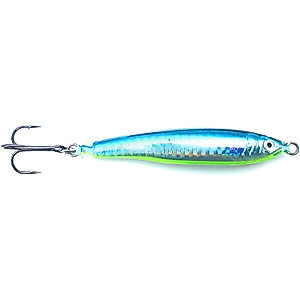 Bay StateTackle Epoxy Resin Fishing Jig Lure (2 inch / 0.5 Ounce) - Great for Striped Bass, Tuna and Other Game Fish (Blue Green / Mack, 0.5 Ounce)