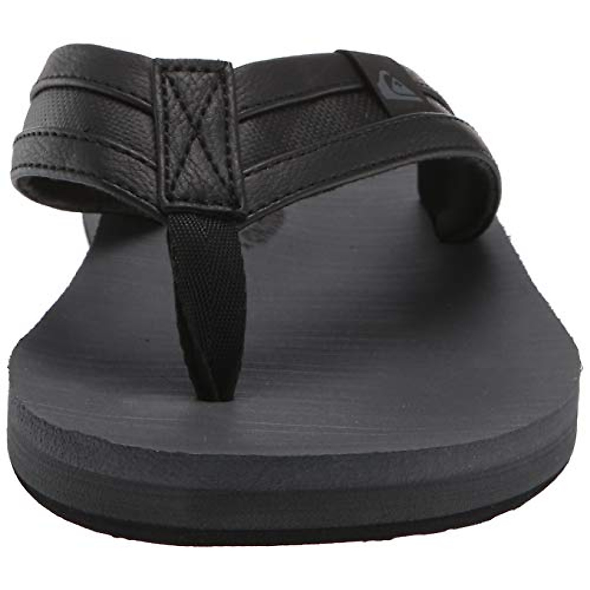 Quiksilver Men's Carver Squish Flip-Flop, Black/Grey/Black, 12(45) M US