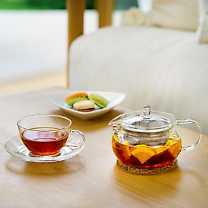 Hario 'ChaCha Kyusu Maru' Teapot Heatproof Glass Teapot 700 mL, Glass