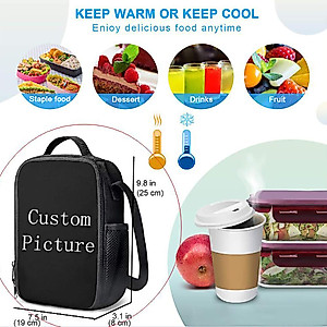 KiuLoam Solar System Planets Kids Small Lunch Box Children's Insulated Lunch Bag with Zipper Shoulder Strap Cooler Lunch Tote for Boys Girl Preschool Office Picnic