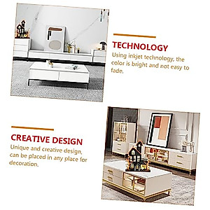 Garneck 1pc Haunted House Elf Ornament Desk Topper Wood Decor Halloween Decor Halloween Style Ghost House Sign Scene Village Houses Halloween Haunted House Figurine Halloween Supplies Doll