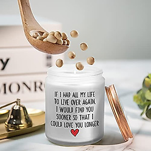 Romantic Gifts for Her, Girlfriend Birthday Gifts for Wife Anniversary Christmas&Thanksgiving Valentine Wedding Love Gifts for Women Men Him Boyfriend Husband Funny Dating Present Lavender Candle