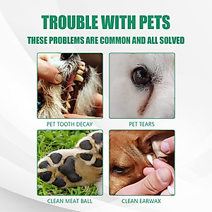 HEEPDD 20Pcs Dog Dental Wipes, Dog Teeth Cleaning Finger Wipes for Dogs Cats, Freshen Breath, Reduce Plaque Tartar, No Brushing