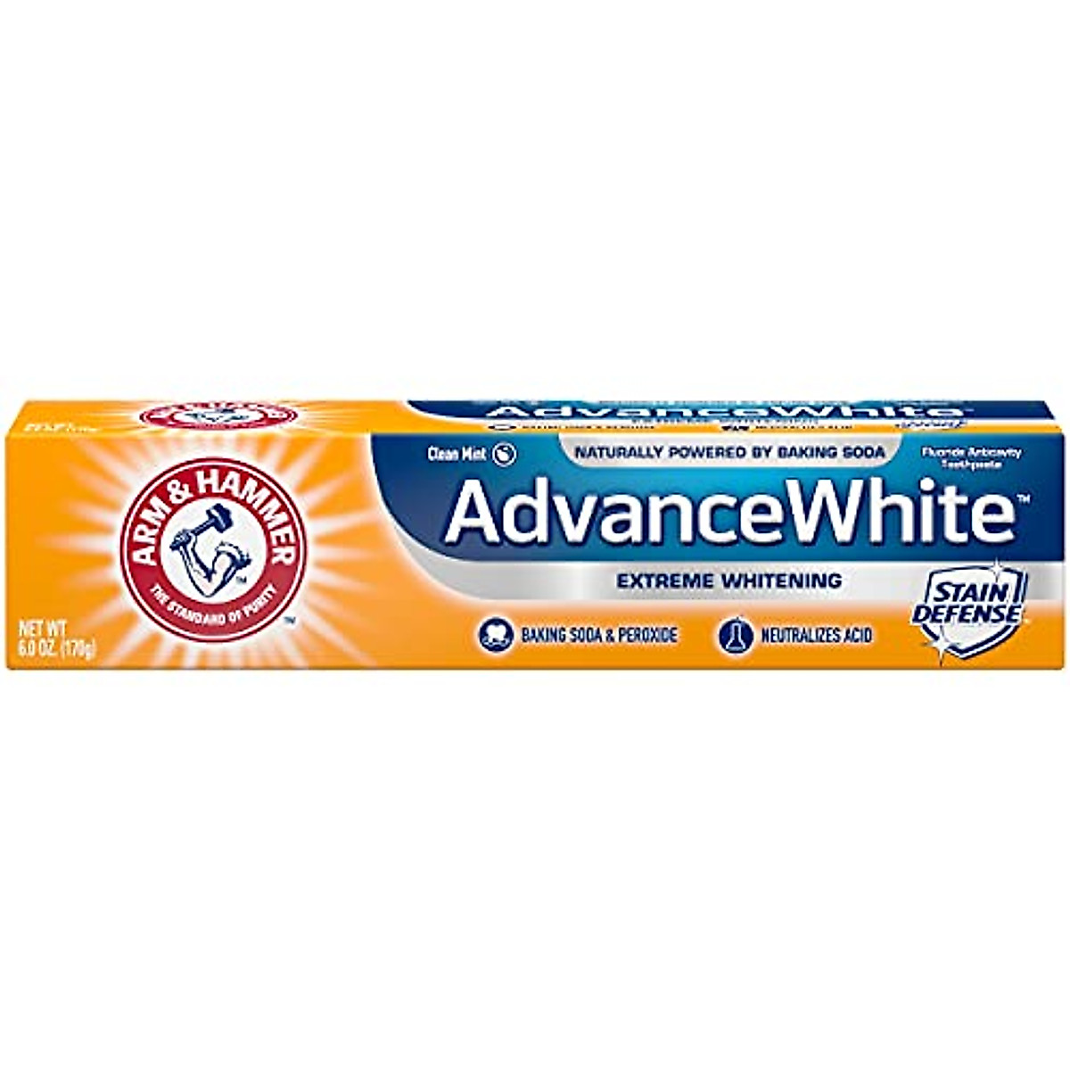 Arm & Hammer Advance White Extreme Whitening Toothpaste, Clean Mint, 6 Ounce (Pack of 3)