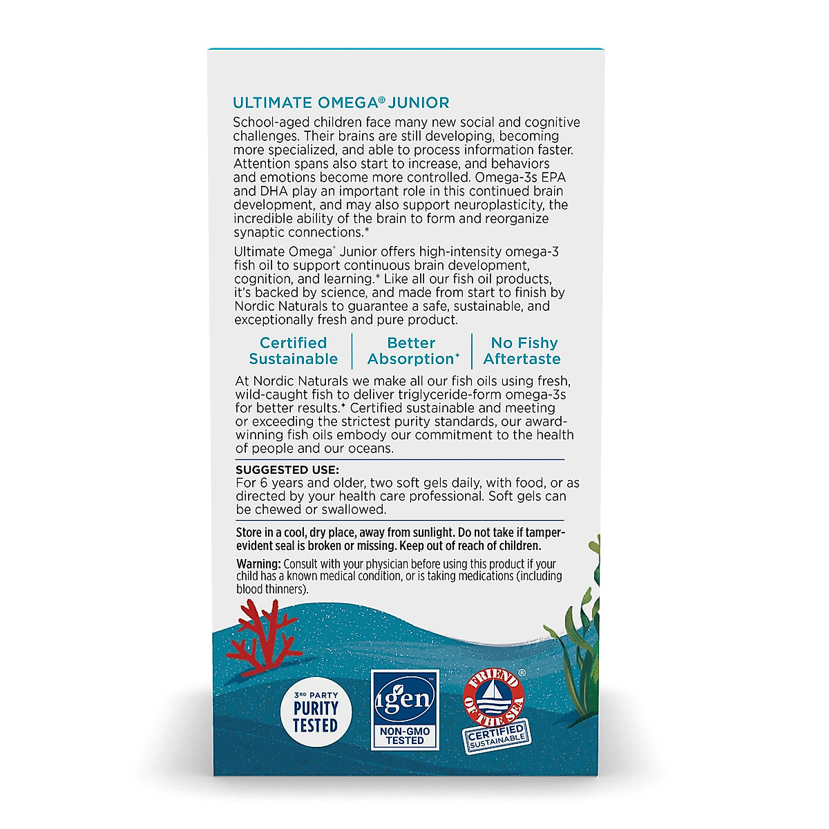 Nordic Naturals Ultimate Omega Jr., Strawberry - 120 Mini Soft Gels - 680 Total Omega-3s with EPA & DHA - Brain Health, Mood, Learning - Non-GMO - 60 Servings