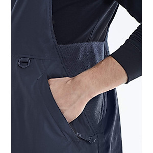 TSLA Men's Winter Snow Bibs, Waterproof Insulated Snowboard Overalls, Ripstop Windproof Ski Pants, Winter Ski Snow Overall Charcoal Blue, Large