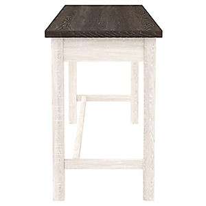 Signature Design by Ashley Dorrinson Modern Farmhouse 47" Home Office Desk with 2 Drawers, Whitewash