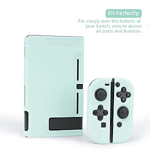 GeekShare Protective Case Slim Cover Case Compatible with Nintendo Switch and Joy Con - Shock-Absorption and Anti-Scratch (Peppermint Green)