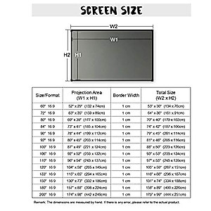 PDGJG Ambient Light Rejecting ALR 80 90 100 120 133 Inch Fixed Thin Frame Projector Screen for Home Theater Projection (Size : 133 inch)