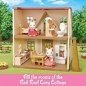 Calico Critters Playful Starter Furniture Set - Toy Dollhouse Furniture and Accessories Set with Collectible Figure Included